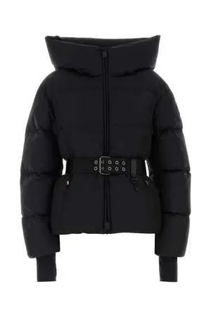 Moncler Quilted Down Jacket With Belt - Black