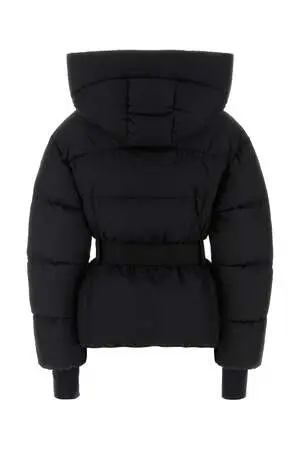 Moncler Quilted Down Jacket With Belt - Black