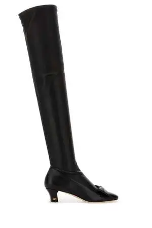 Valentino Garavani Over-the-knee Leather Boots With Bow Detailing