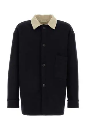 1989 STUDIO Midnight Wool Blend Coat With Contrasting Collar