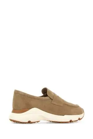 TOD'S Suede Loafers With Embossed Logo