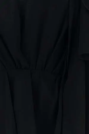 Balenciaga Crepe Dress With Ruffles