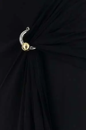 JEAN PAUL GAULTIER Stretch Rayon Skirt With Logo Detail