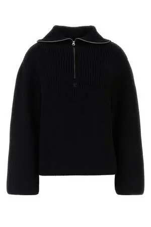 COURREGES Wool Oversize Sweater - Black