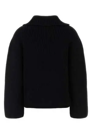 COURREGES Oversize Ribbed Merino Wool Sweater