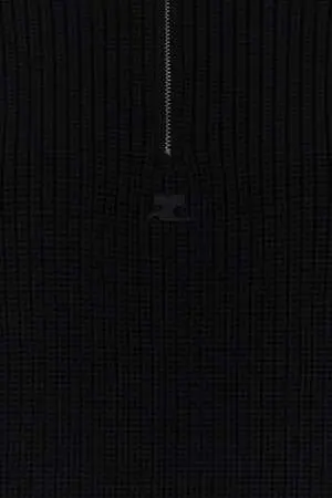 COURREGES Oversize Ribbed Merino Wool Sweater