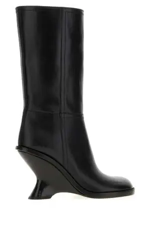 Dries Van Noten Sculptural Heel Leather Boots
