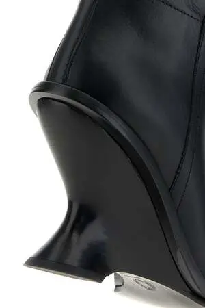 Dries Van Noten Sculptural Heel Leather Boots