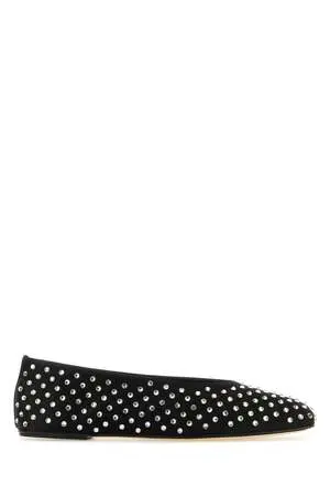 Magda Butrym Satin Ballerinas - Black