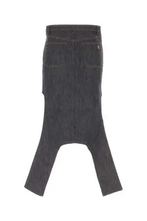 COURREGES Denim Skirt With Embroidered Logo