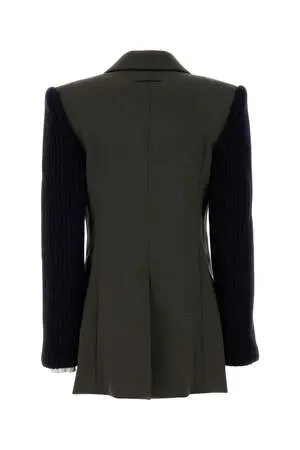 JEAN PAUL GAULTIER Wool Blend Blazer With Contrasting Knit Sleeves