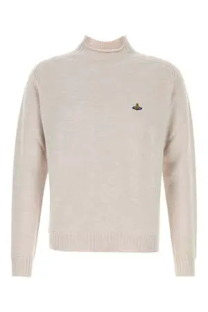 VIVIENNE WESTWOOD Sand Wool Mock Neck Sweater