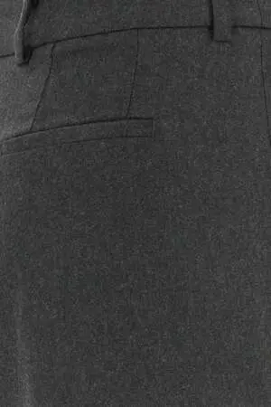 PT TORINO Charcoal Stretch Wool Blend Wide-leg Pant - Grey