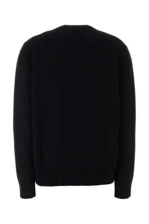 Givenchy Wool Blend Sweater With Embroidered Logo - Black