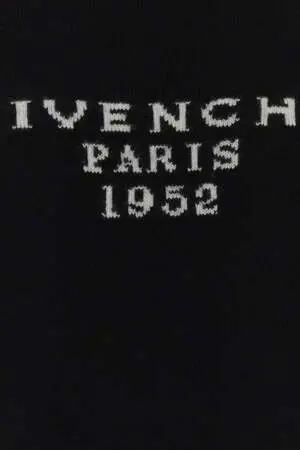 Givenchy Wool Blend Sweater With Embroidered Logo - Black