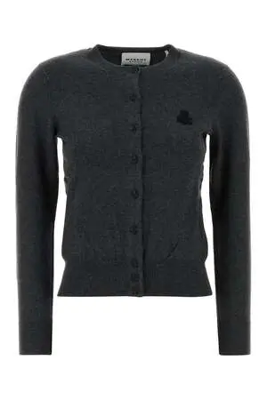 Isabel Marant Étoile Charcoal Cotton Blend Mona Cardigan