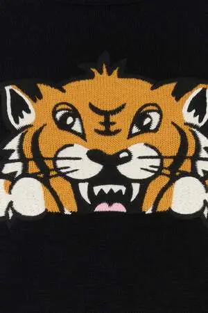 Kenzo Wool Blend Sweater With Happy Tiger Embroidery