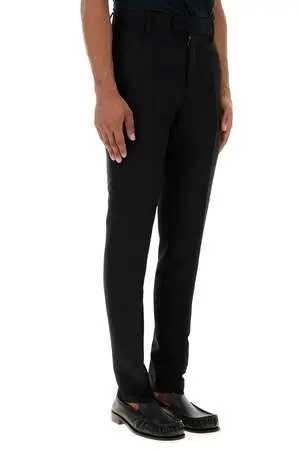 FERRAGAMO Tailored Viscose Blend Trousers With Central Pleats