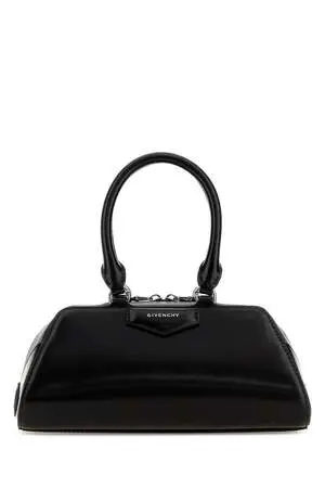 Givenchy Mini Antigona East-west Handbag In Polished Leather - Black