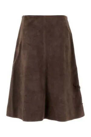 16Arlington Suede Embroidered Skirt