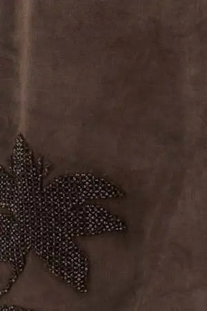 16Arlington Suede Embroidered Skirt