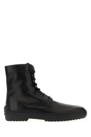 TOD'S Leather Ankle Boots - Black