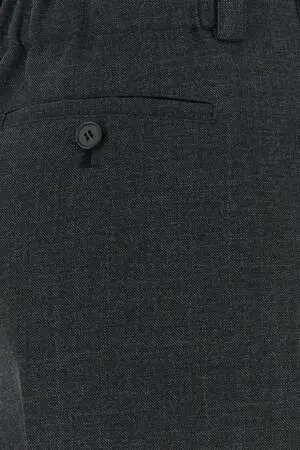 Givenchy Charcoal Wool Pleated Trousers - Grey