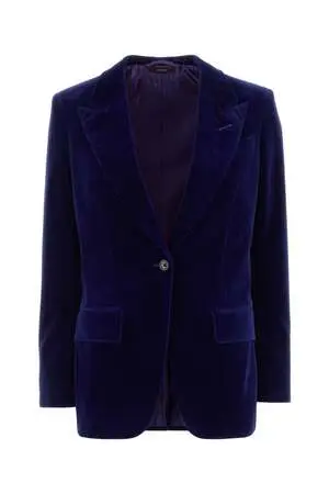 TOM FORD Stretch Velvet Blazer - Blue