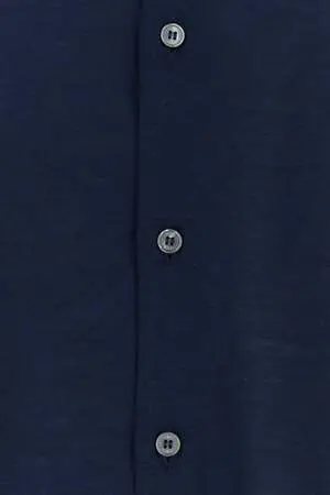 Fedeli Navy Wool Shirt