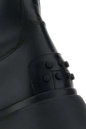 TOD'S Leather Ankle Boots - Black