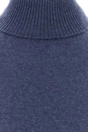 Fedeli Pure Cashmere Turtleneck Sweater - Blue