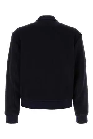 Etro Wool Blend Bomber Jacket With Pegaso Embroidery - Blue
