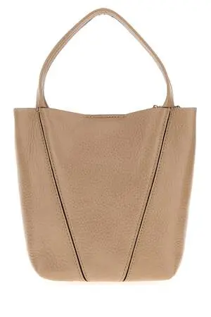 Chloé Cappuccino Leather Small Spin Shopping Bag