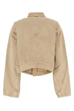 Balenciaga Cropped Denim Jacket With Distressed Trimmings