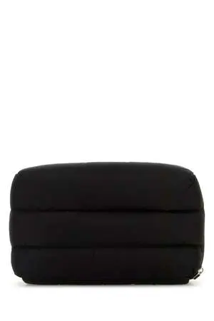 Moncler Quilted Nylon Beauty Case With Logo Detail - Black