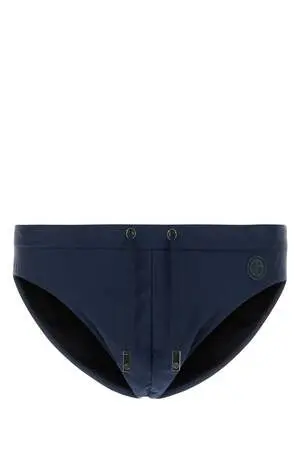 Giorgio Armani Navy Stretch Nylon Swimming Brief - Blue