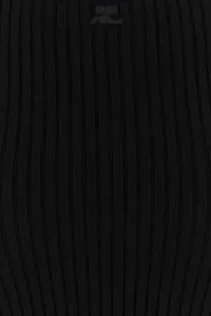COURREGES Ribbed Viscose Blend Racerback Tank Top