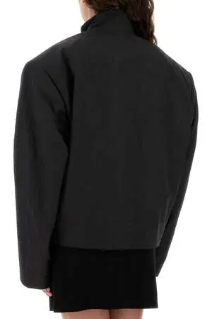 Balenciaga Slate Linen Blend Jacket