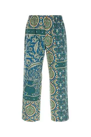 PANTAMOLLE Printed Poplin Trousers