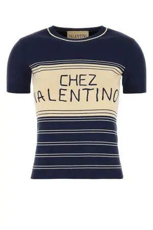 Valentino Garavani Ribbed Cotton Short Sleeve Sweater