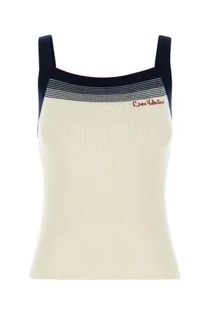 Valentino Garavani Ribbed Wool Top With Embroidery