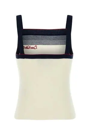 Valentino Garavani Ribbed Wool Top With Embroidery