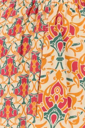 PANTAMOLLE Printed Cotton Poplin Trousers