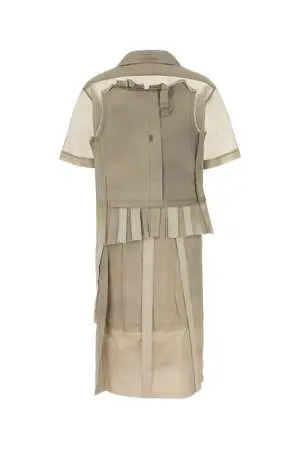 MAISON MARGIELA Mesh Shirt Dress With Viscose Inserts