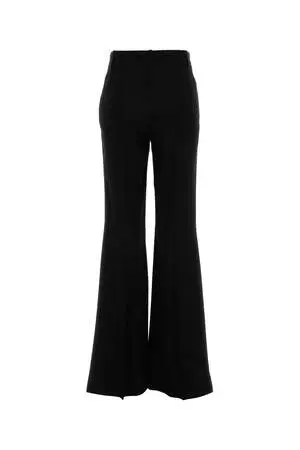 Balenciaga Viscose Palazzo Pants With Central Ironed Pleats - Black