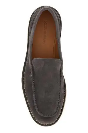 Dolce & Gabbana Dark Suede Florio Loafers
