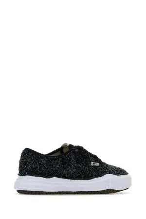 Mihara Yasuhiro Cotton Lace-up Sneakers With Contrasting Sole