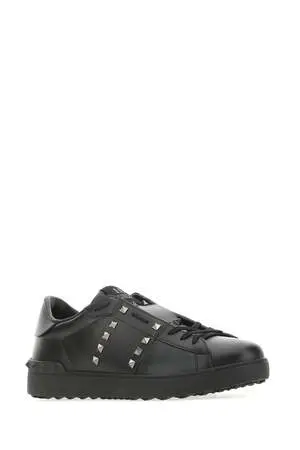 Valentino Garavani Rockstud Untitled Leather Sneakers - Black