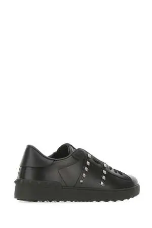 Valentino Garavani Rockstud Untitled Leather Sneakers - Black