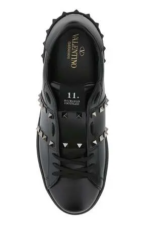 Valentino Garavani Rockstud Untitled Leather Sneakers - Black
